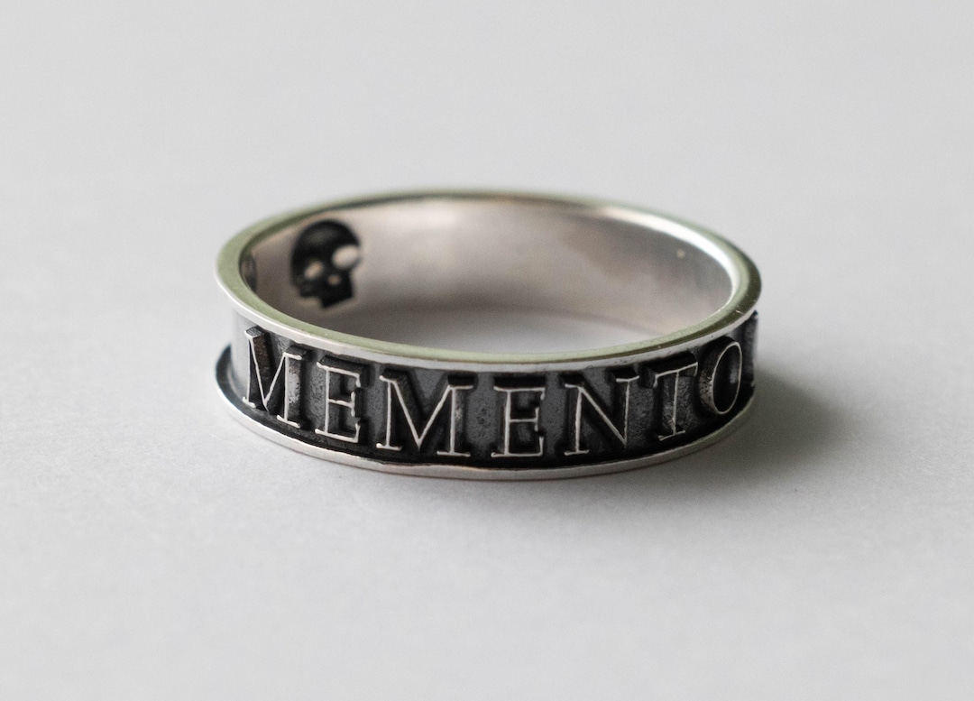 925 Sterling Silver Memento Mori Ring - Etsy
