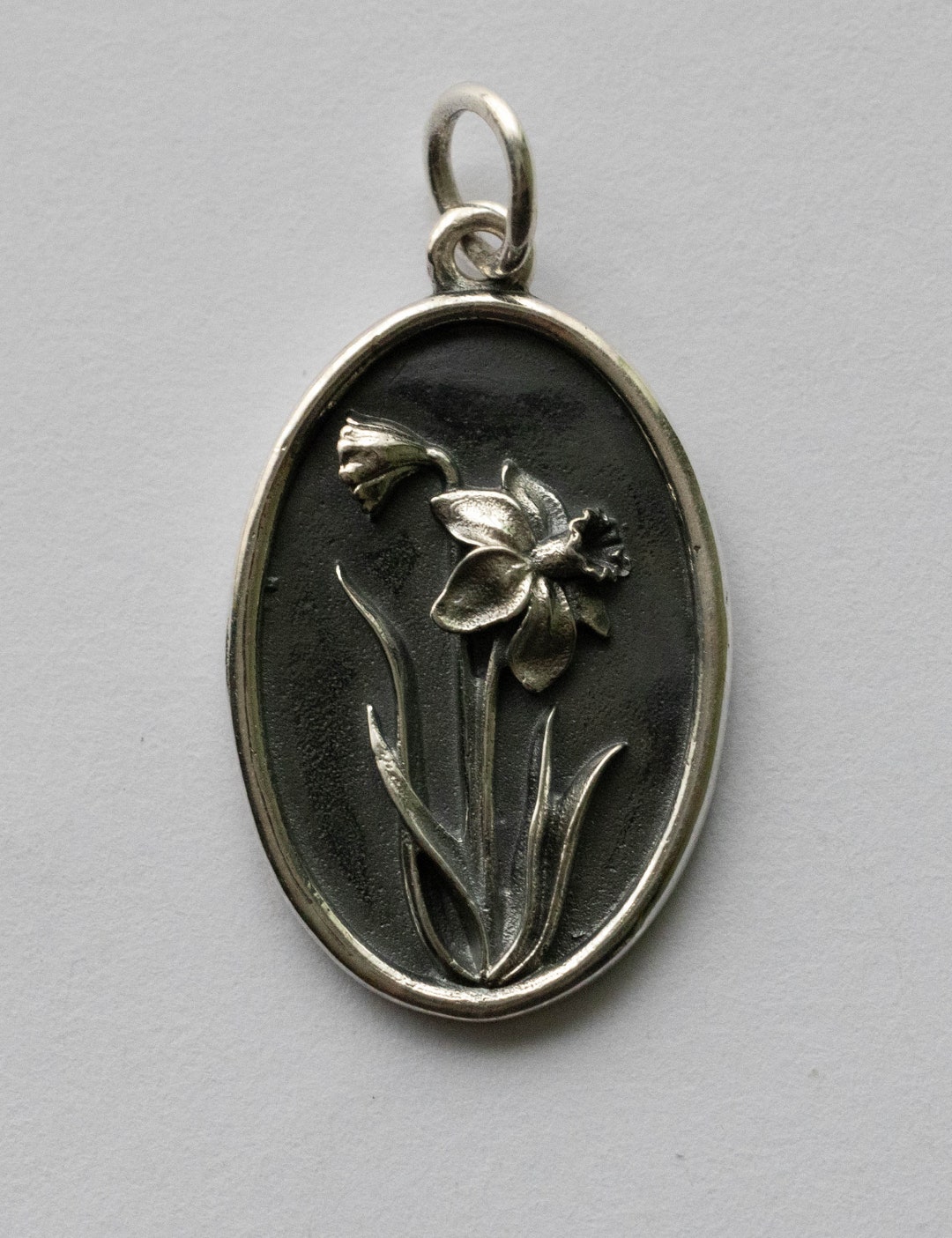 925 Sterling Silver Daffodil Charm - March Birthflower - Etsy