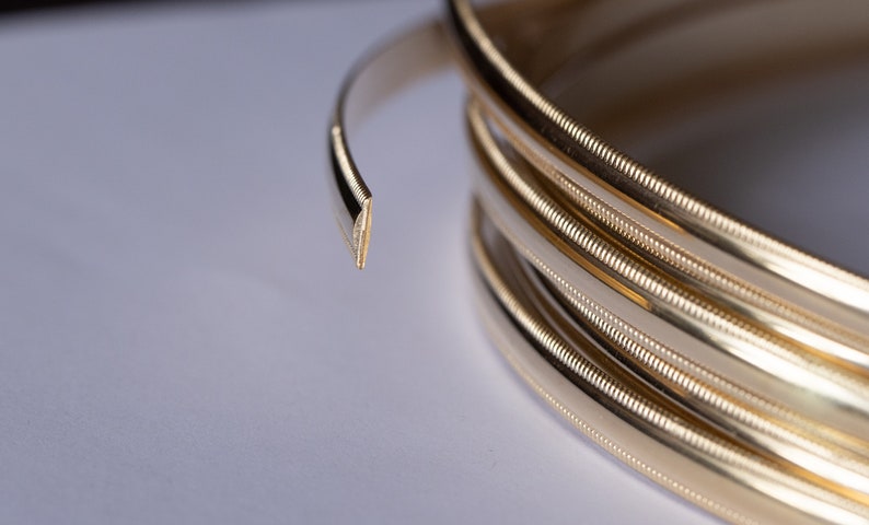 14/20 Yellow Gold-filled Pattern 1/2 Round Wire (soft) 5.64 X 1.35mm - Etsy