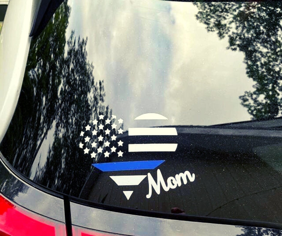 Police Mom Decal, Thin Blue Line Decal, Deputy Mom, Officer Mom, LEO ...