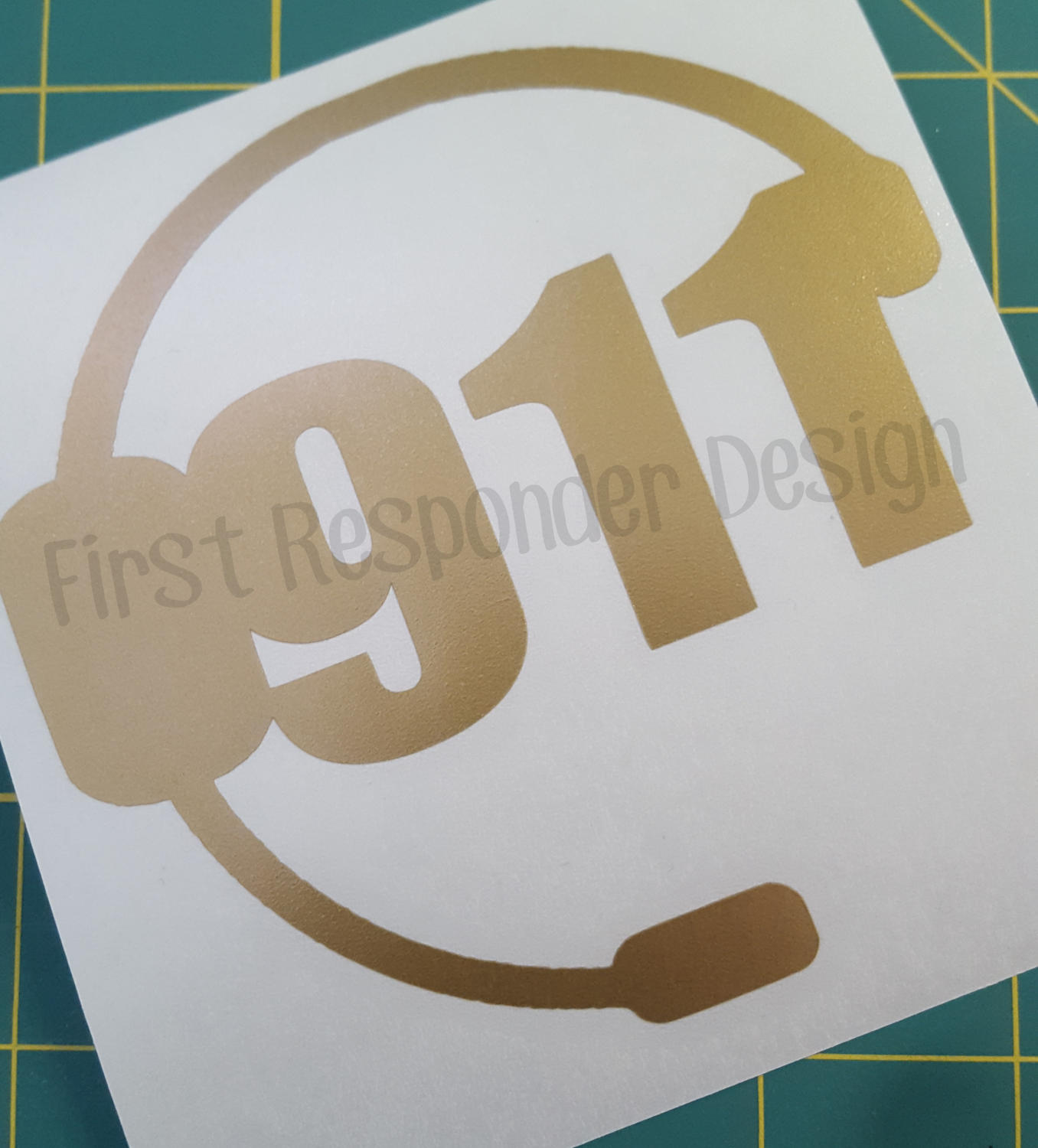 Personalized 911 Decal Dispatcher Decal Thin Gold Line - Etsy