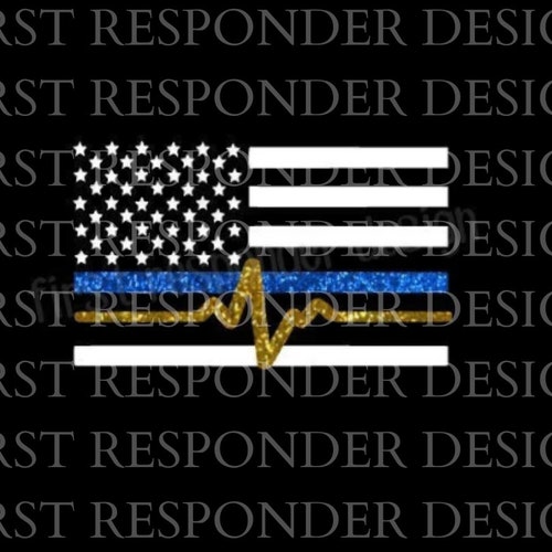 Dispatcher Decal Thin Gold Line Decal 911 Dispatch Decal - Etsy