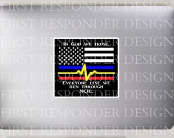 Thin Gold Line Punisher Skull Dispatcher Car Decal. Vinyl Decal. Police ...