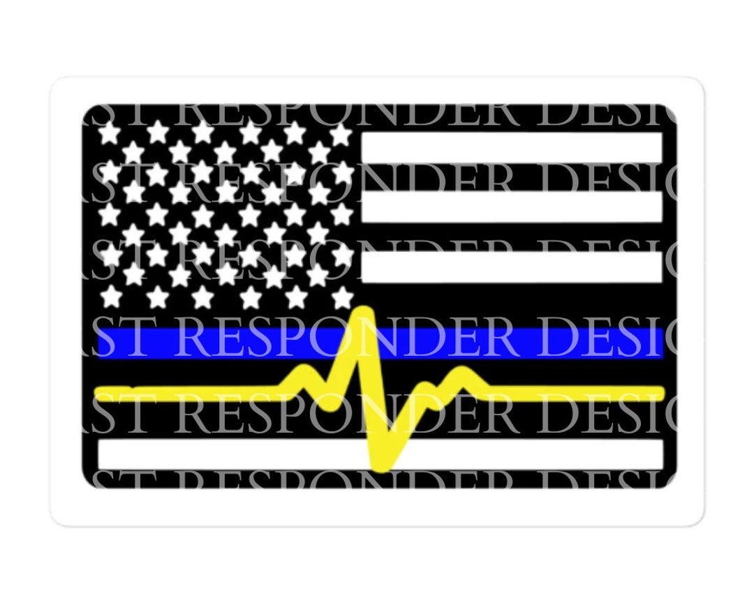 Dispatcher, 911 Dispatcher, Thin Gold Line, Dispatcher Sticker ...