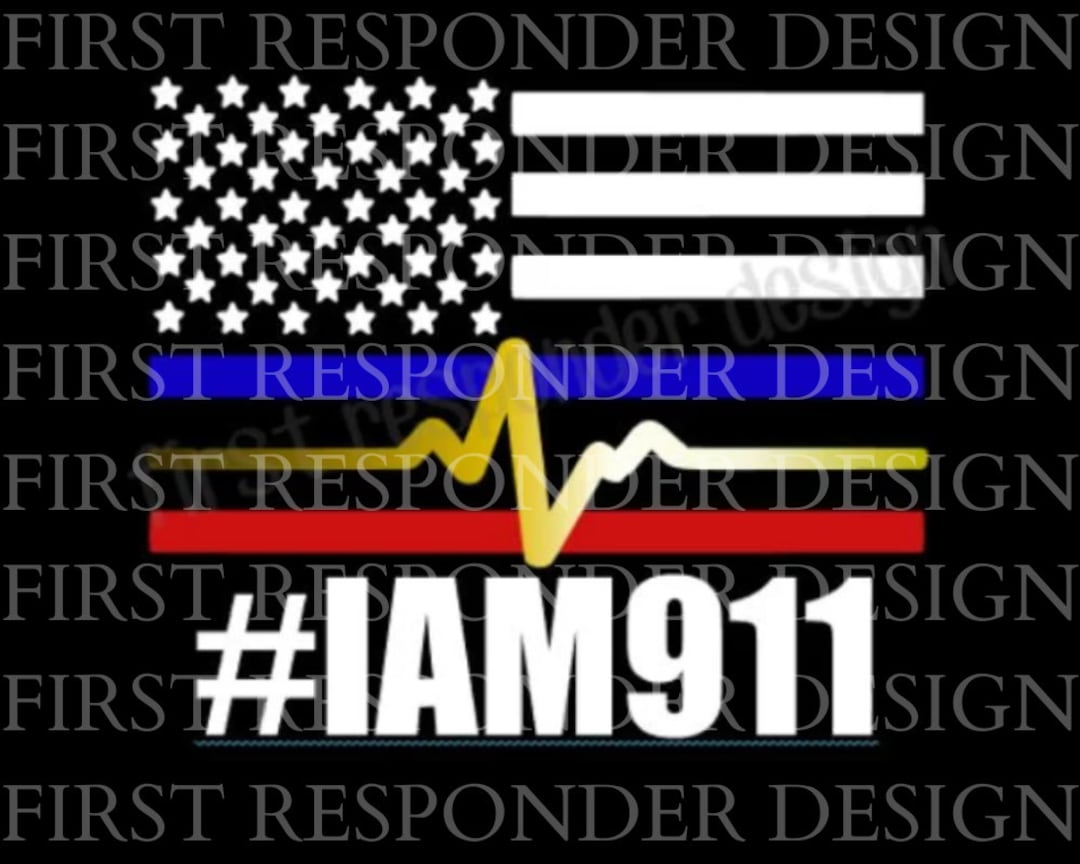 Dispatcher Decal, Thin Gold Line Decal, 911 Dispatch Decal, Thin Gold ...