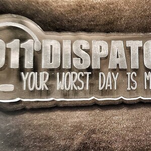 911 Dispatcher Keychain, Thin Gold Line Keychain, Dispatcher Keychain ...