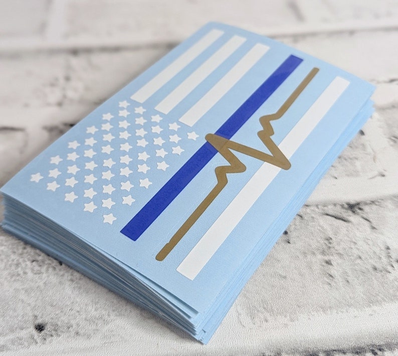 Dispatcher Decal, Thin Gold Line Decal, 911 Dispatch Decal, Thin Gold ...