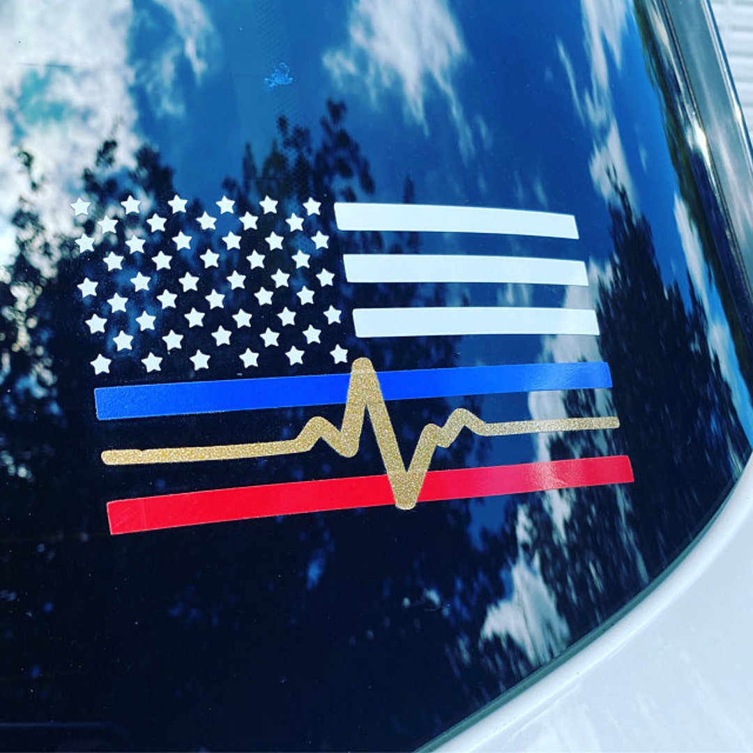 Dispatcher Decal, Thin Gold Line Decal, 911 Dispatch Decal, Thin Gold ...