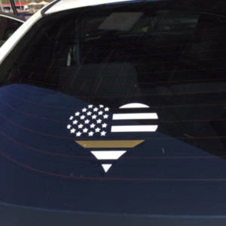 911 Dispatcher decal Thin gold line decal 911 dispatch | Etsy