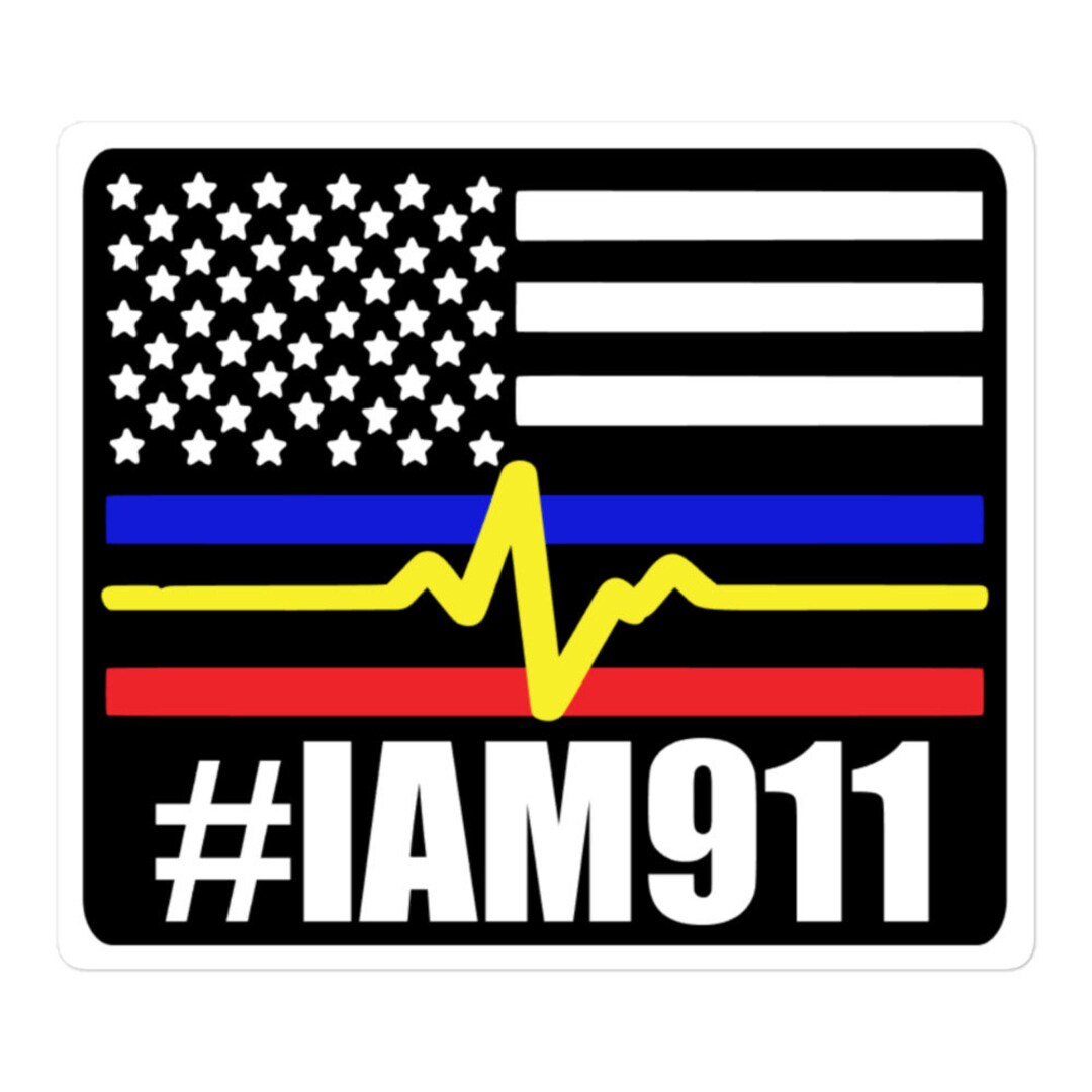 Dispatcher Decal Thin Gold Line Decal 911 Dispatch Decal - Etsy