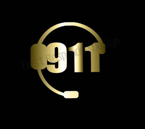 Dispatcher Decal Thin Gold Line Decal 911 Dispatch Decal | Etsy