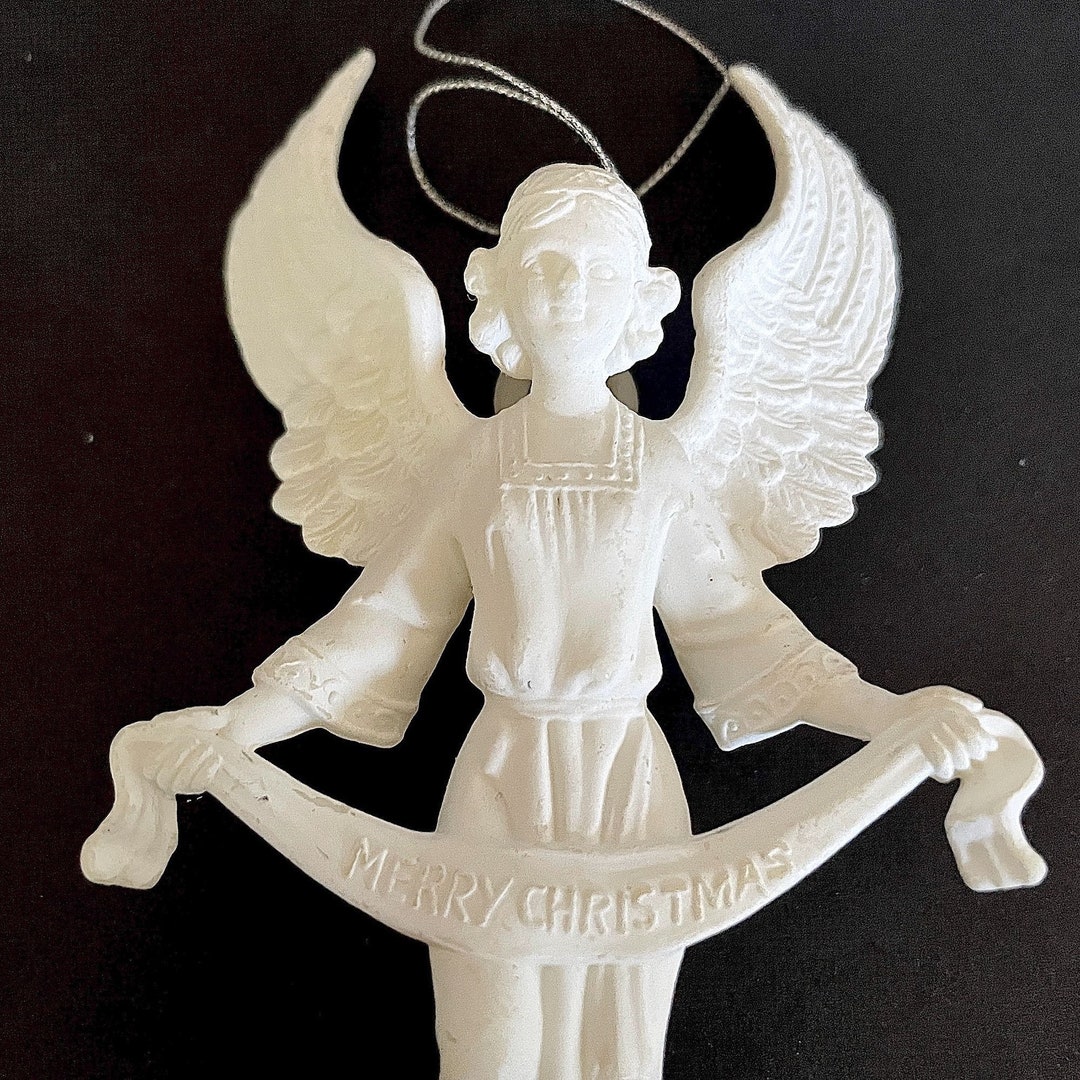 Vintage Angel White Plastic Ornament Hong Kong - Etsy
