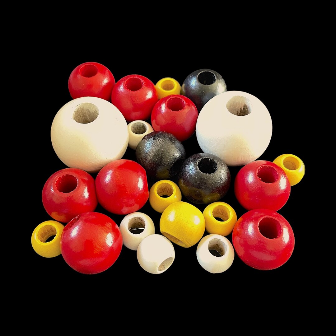 Vintage Lot of 22 Wood Macrame Beadsl DIY Craft - Etsy