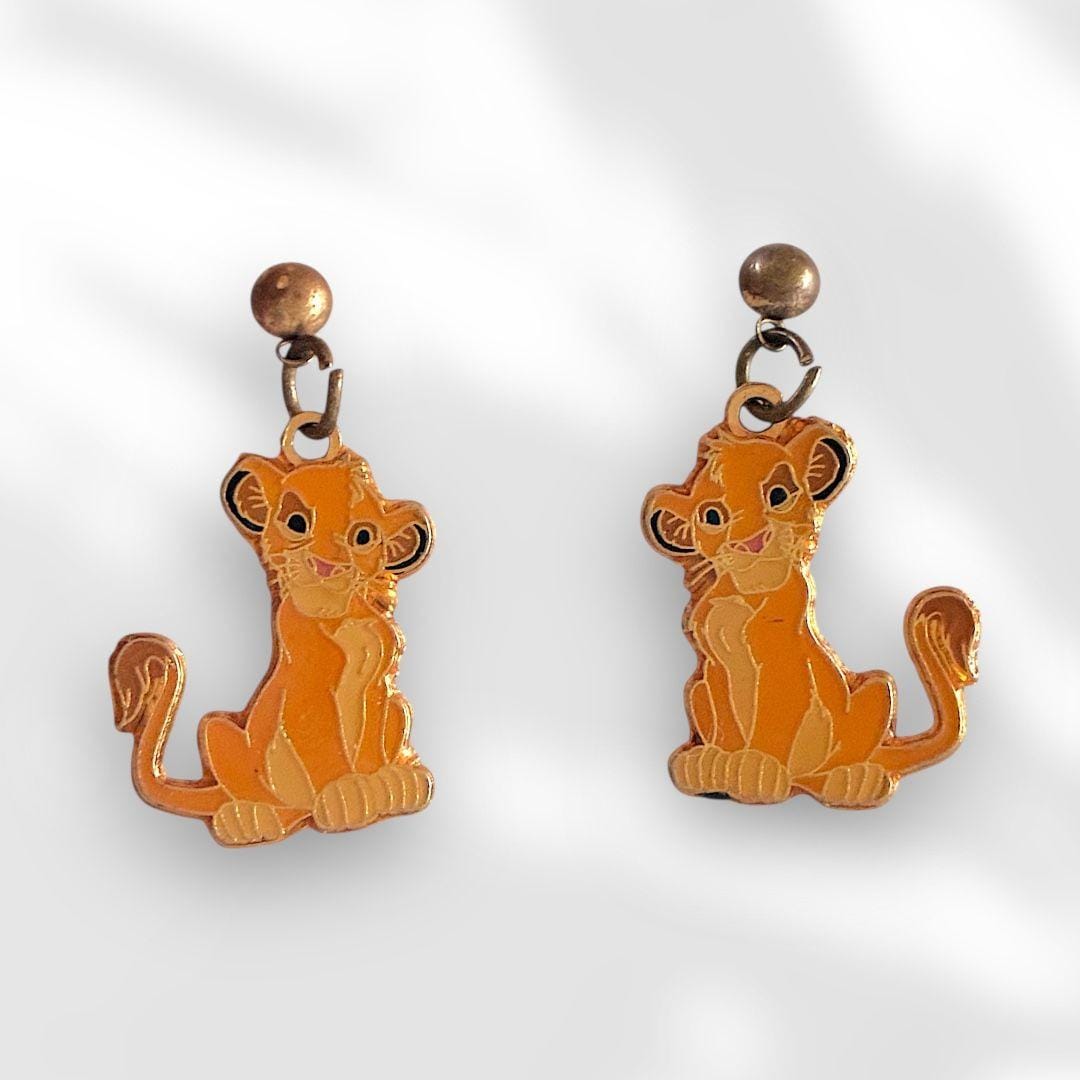 Vintage Disney 1990's Simba Dangle Earrings - Etsy