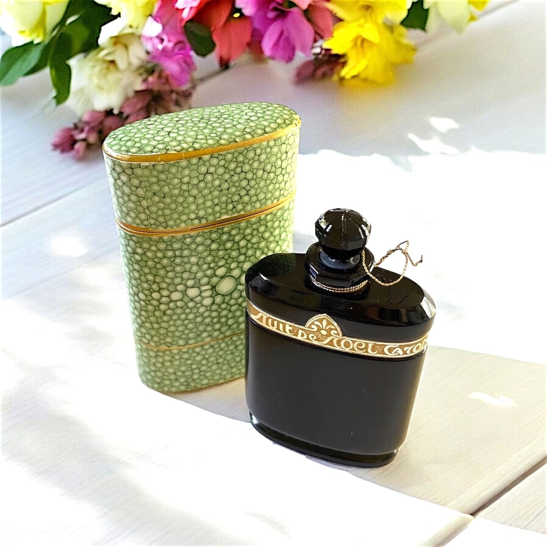 Vintage Caron Nuit De Noel Perfume Bottle EMPTY Black Glass With Box - Etsy