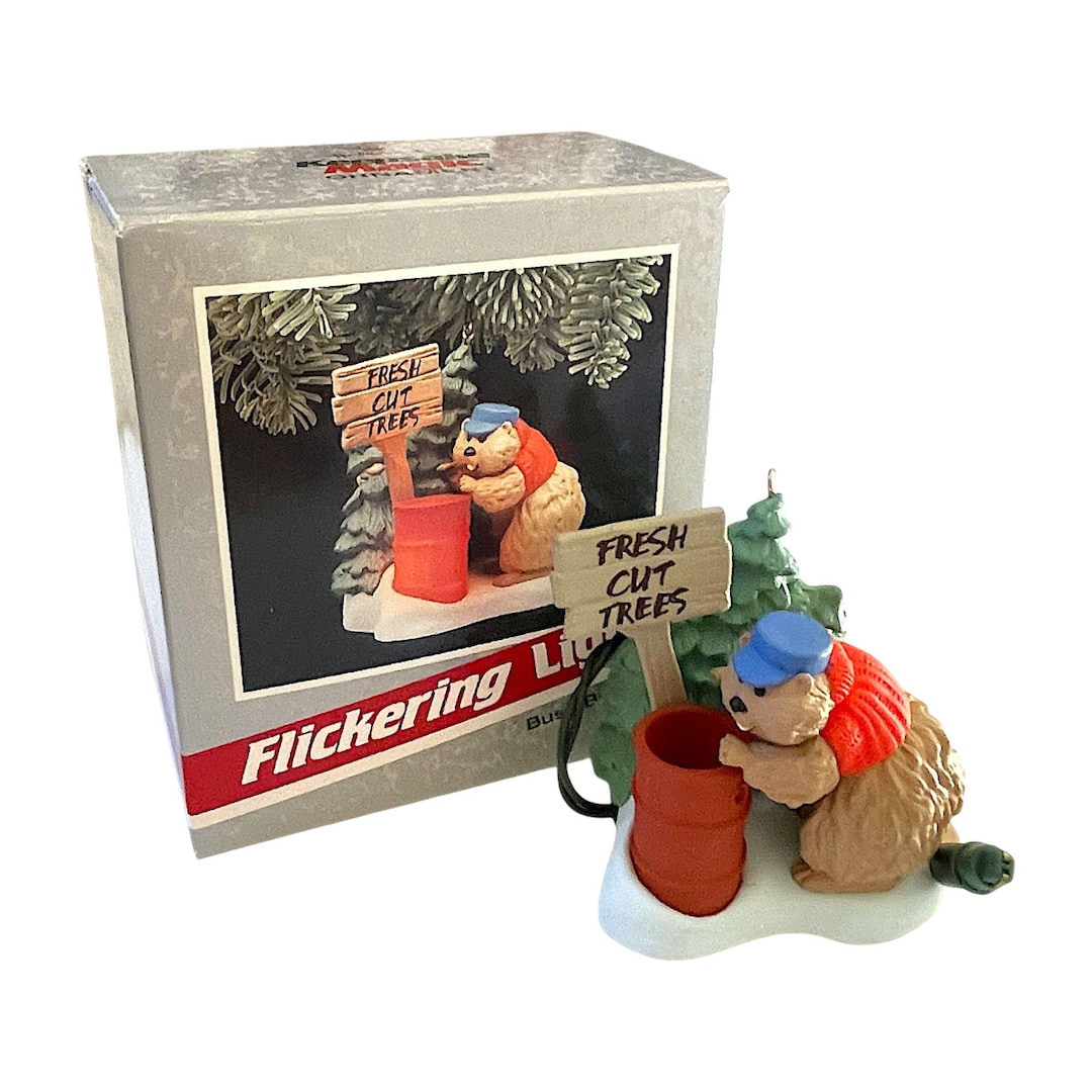 Hallmark Busy Beaver Flickering Light Christmas Ornament 1989 - Etsy