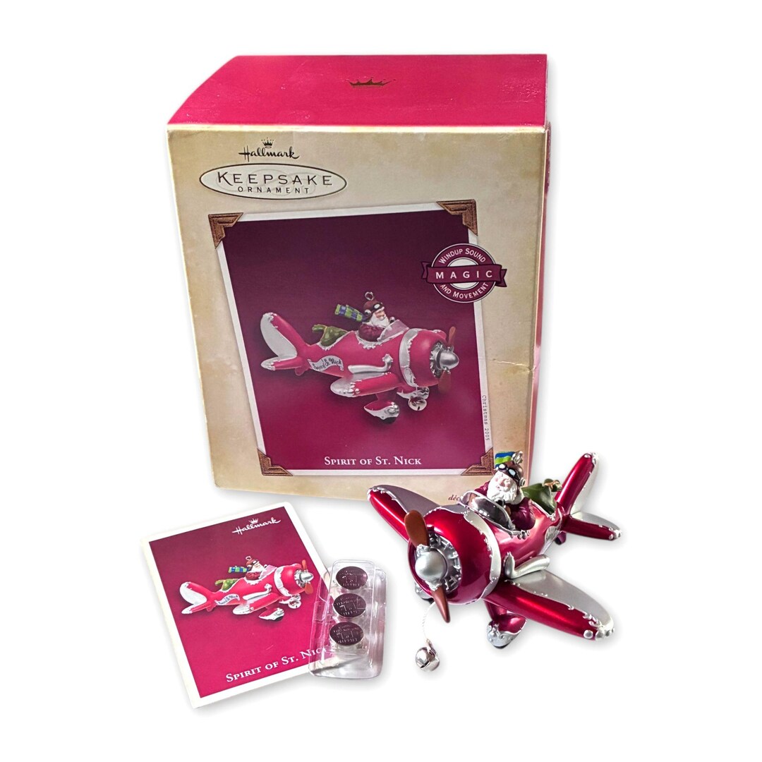 Hallmark Spirit of St Nick Airplane Ornament 2005 Magic Sound ...
