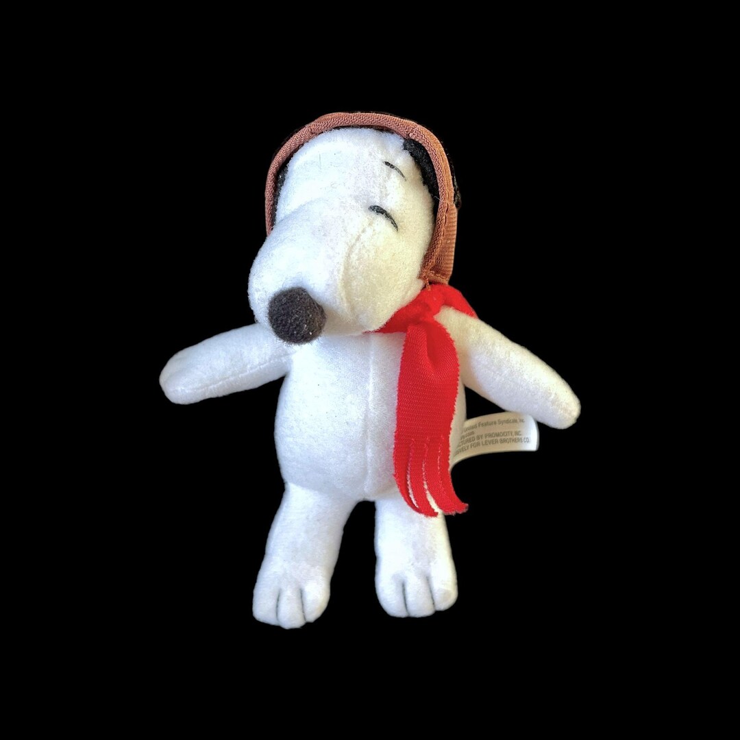 Snoopy Mini Plush Flying Ace With Aviator Hat & Red Scarf 4 1/2" H ...