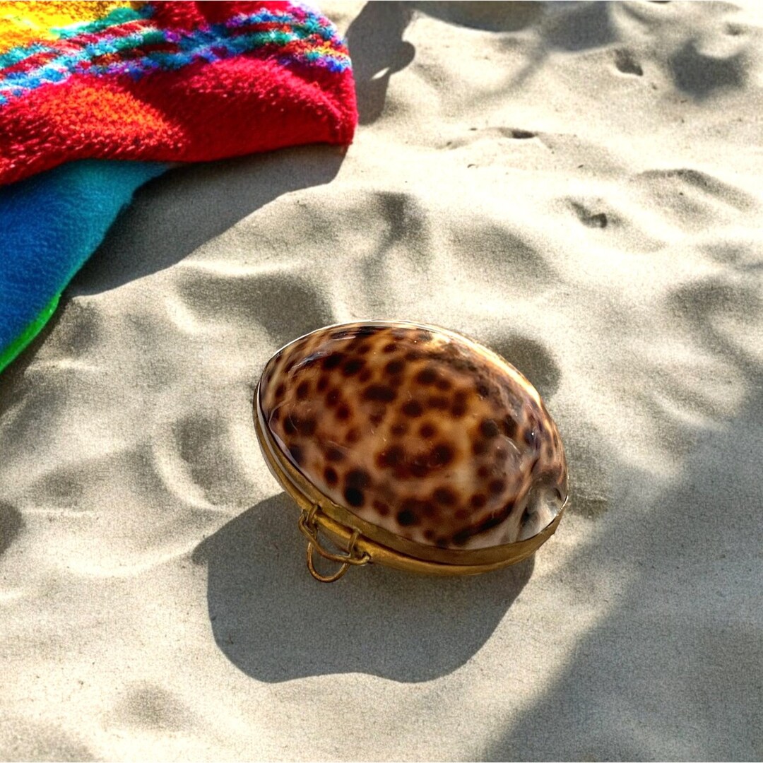Vintage Cowrie Shell Hinged Trinket Box Beachside Chic Decor Storage - Etsy