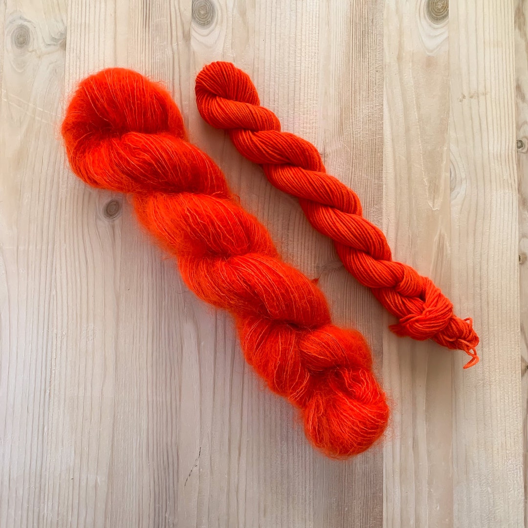 Bright Orange Yarn | Orange Mohair | Orange Sock Yarn | Orange Crush ...