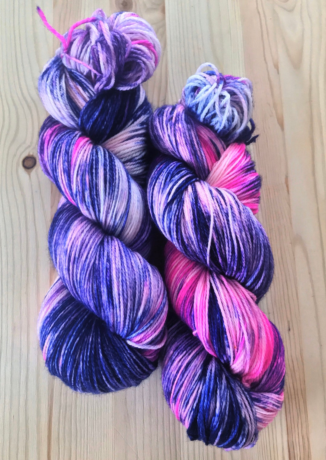 Pink and Purple Yarn | Summer Yarn | Hand Dyed Sock Yarn | Neon Sock ...