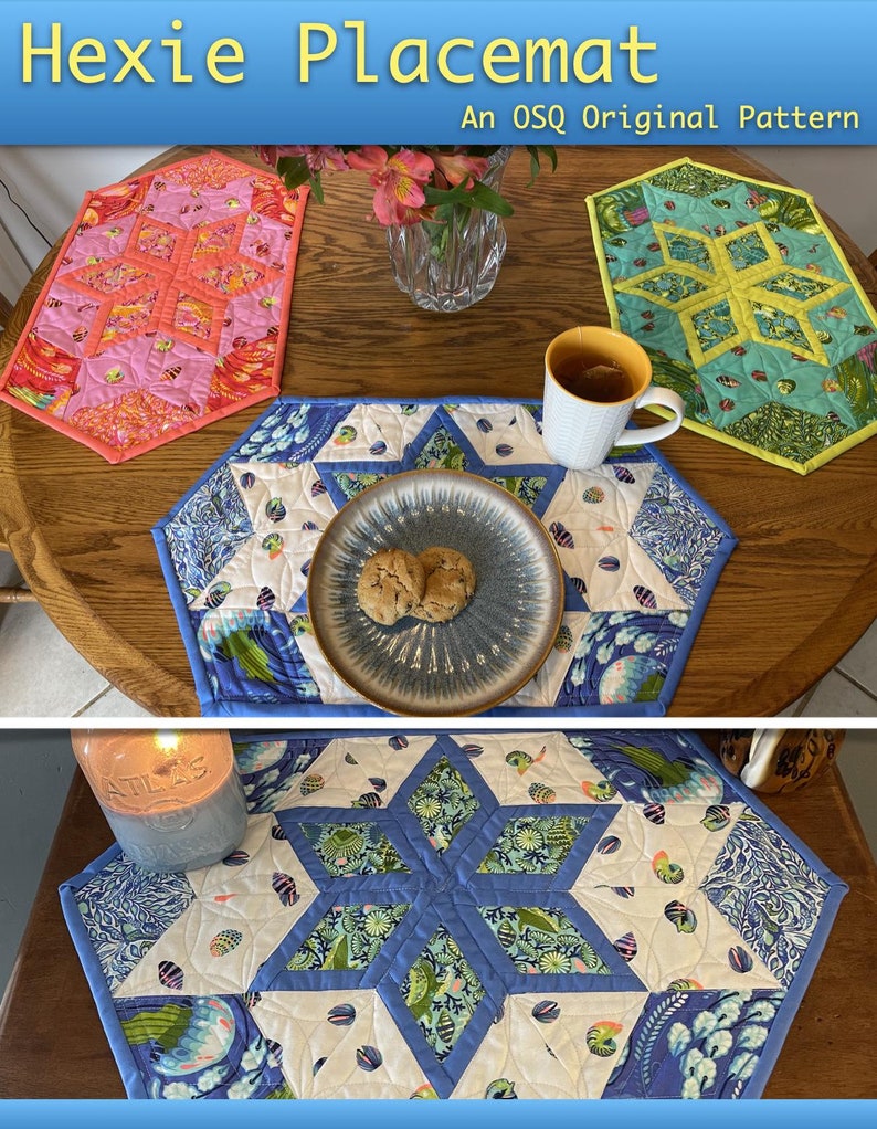 Hexie Placemat Pattern - Etsy