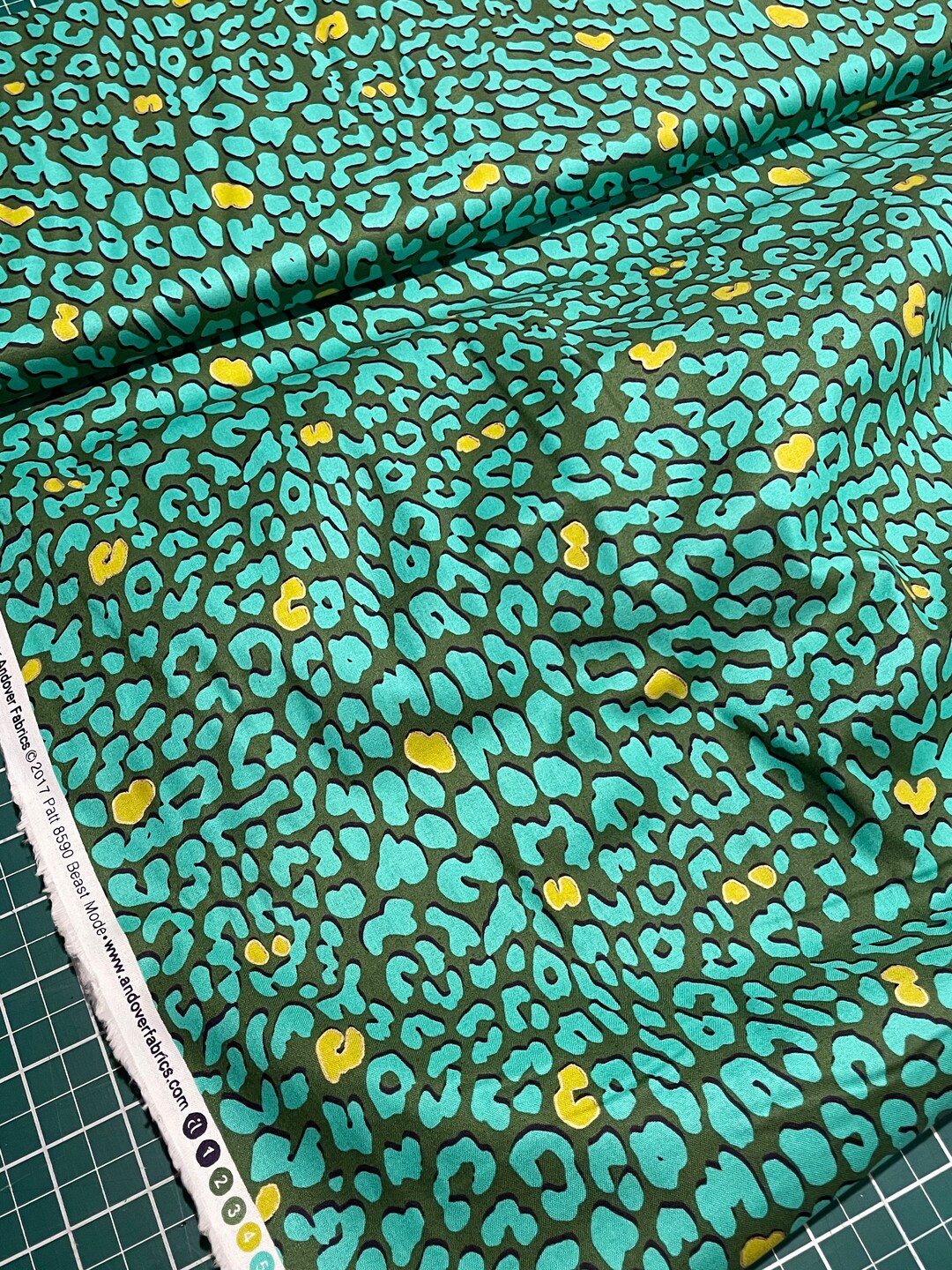Libs Elliot Wild Side Beast Mode Green *half Yard* - Etsy