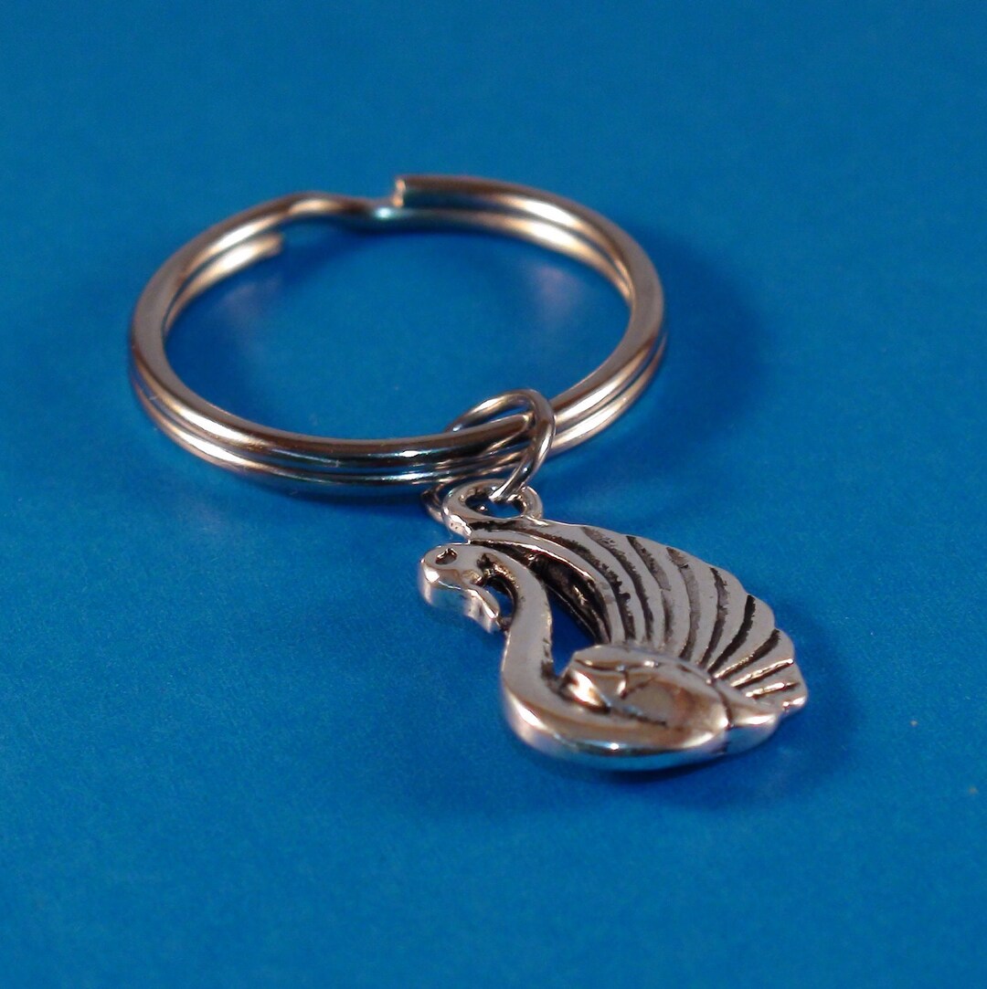 SWAN Key Ring, Swan Key Chain, Bird Key Ring, Cute Gift : - Etsy