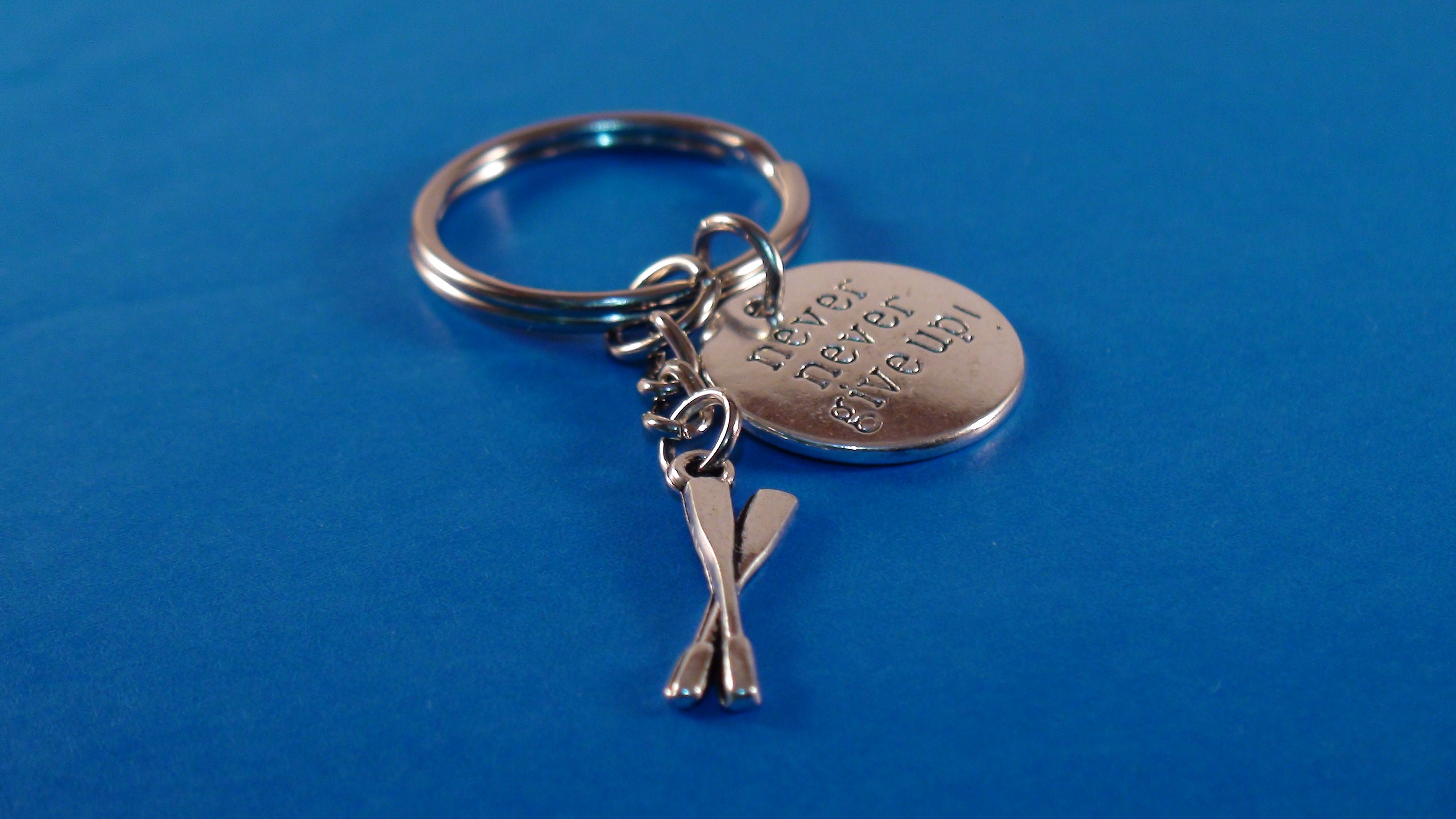 OAR Key Ring Oar & Never Never Give UP Keyring Rowing Sport - Etsy UK