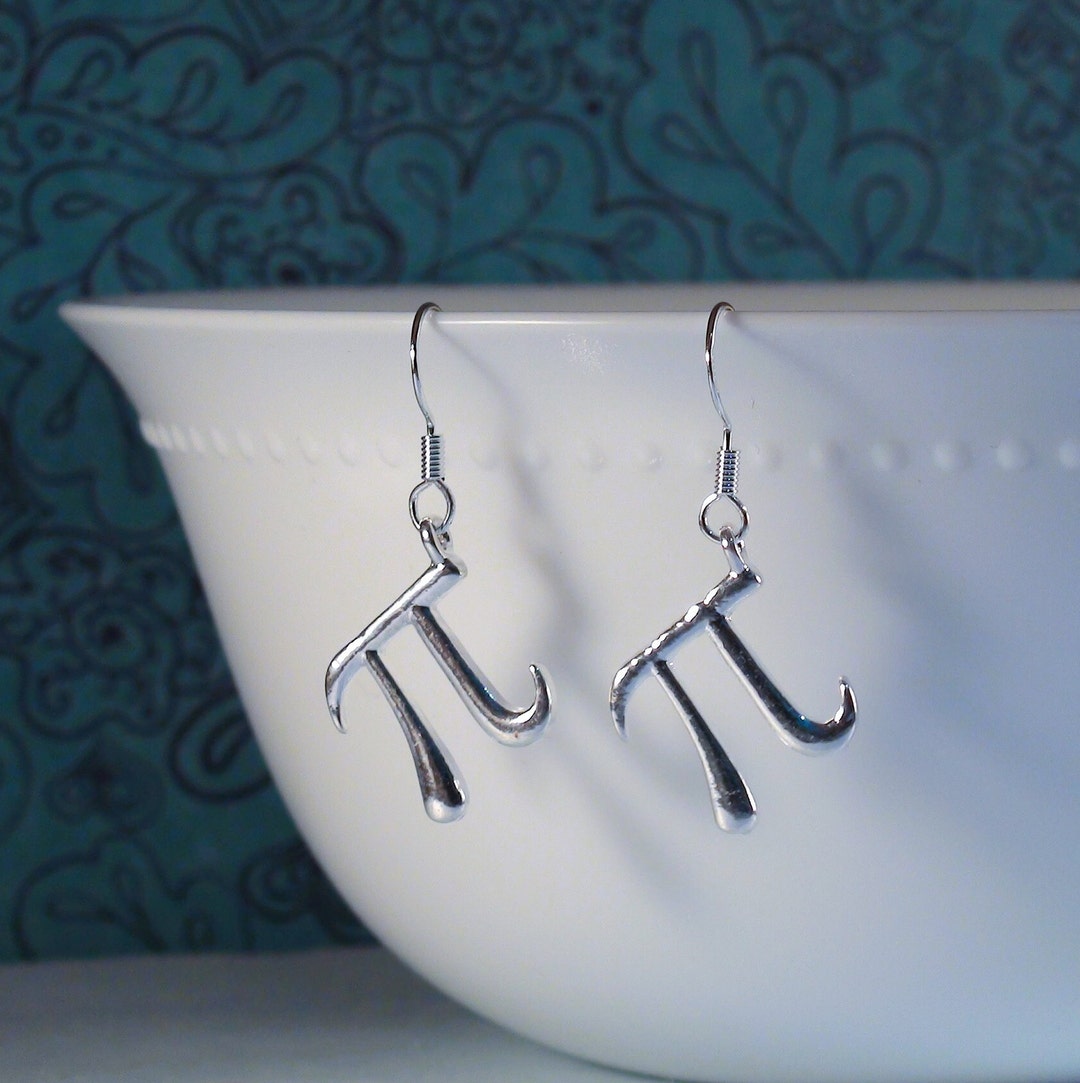 Pi Earrings, Pi Symbol Earrings, Mathematical Earrings, Maths Jewellery ...