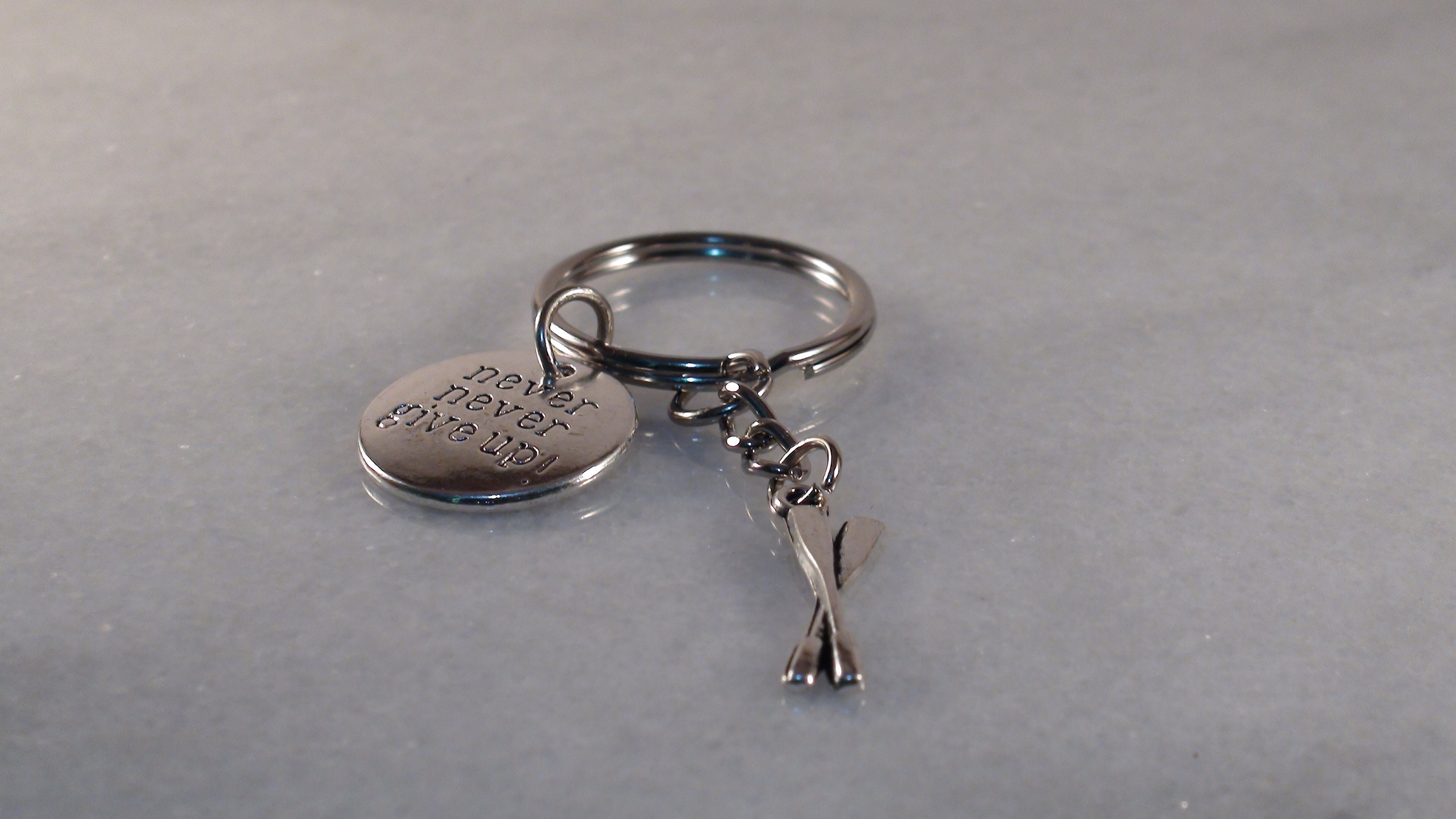 OAR Key Ring Oar & Never Never Give UP Keyring Rowing Sport - Etsy UK