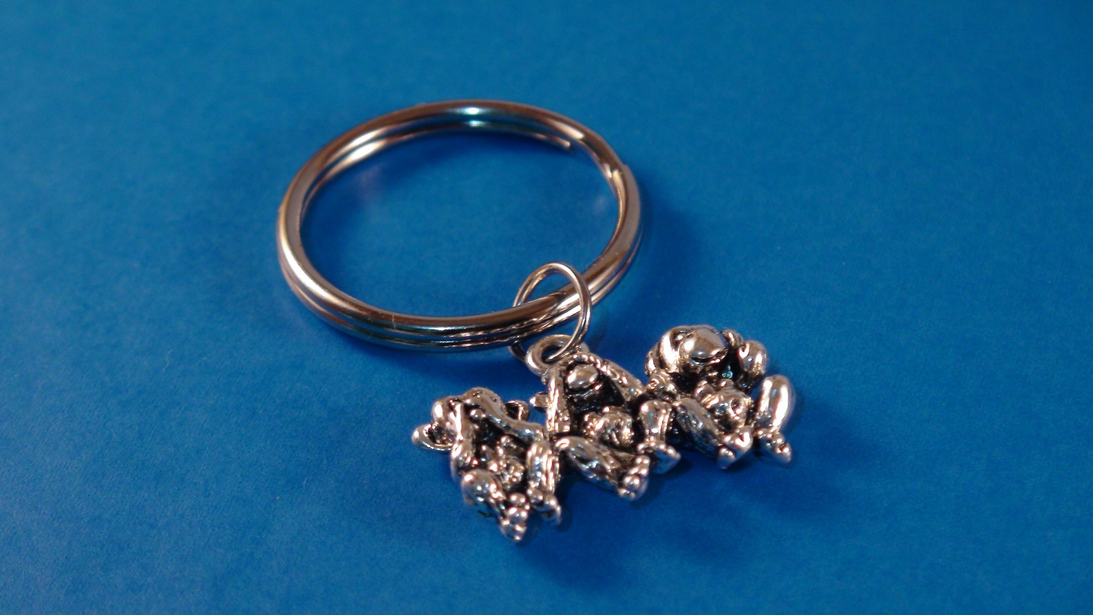 Three Wise Monkeys Key Chain Tri-monkeys Key Ring Speak No - Etsy