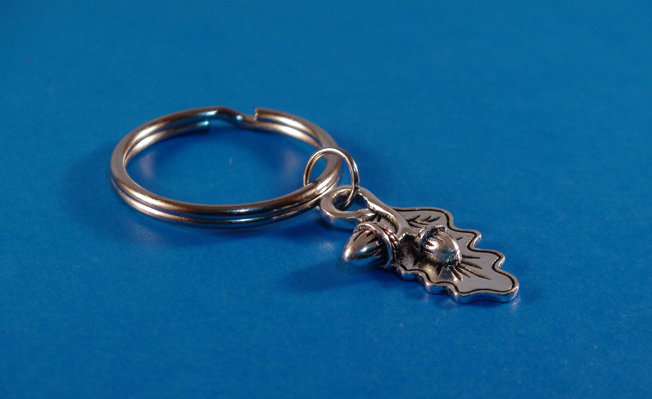 Oak Leaf & Acorn Keyring Oak Leaf Key Ring Acorn Key Key - Etsy UK