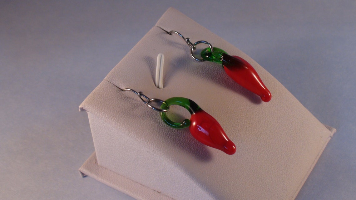Red Pepper Earrings Red Chilli Pepper Earrings Stainless | Etsy