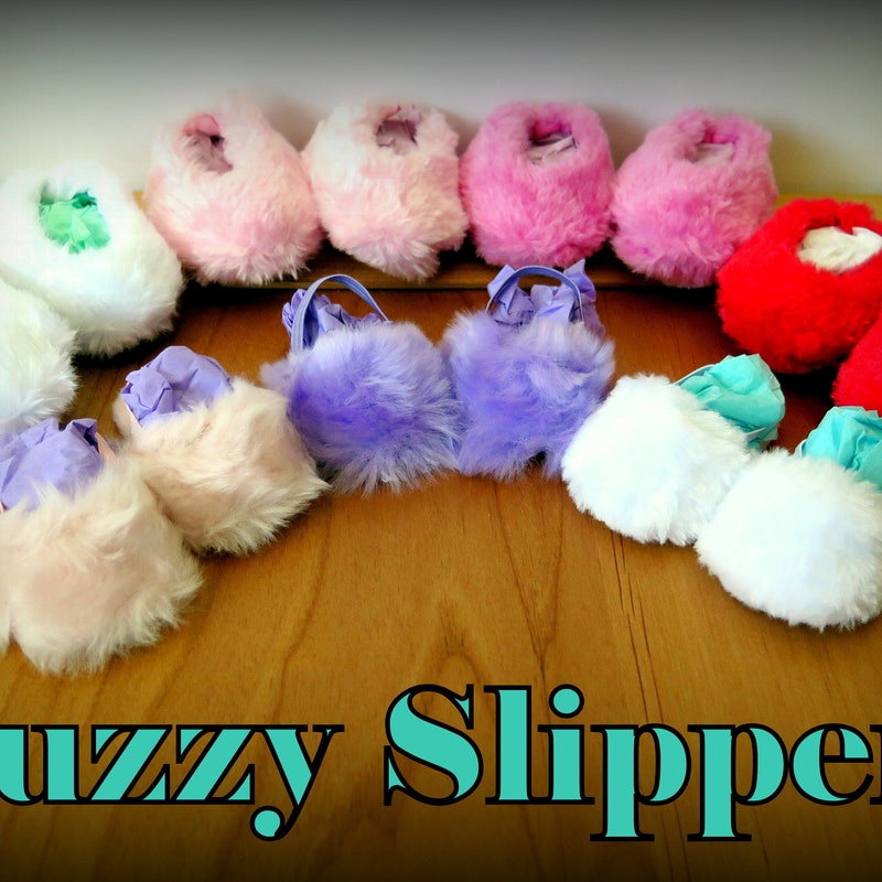 Fuzzy Slides - Etsy