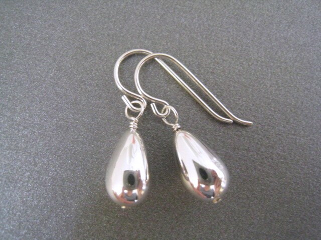 Sterling Silver Drop Earrings Minimalistic Sterling Drop - Etsy