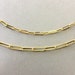 Gold Rectangle Chain Necklace, Gold Rectangle Link Chain Necklace ...