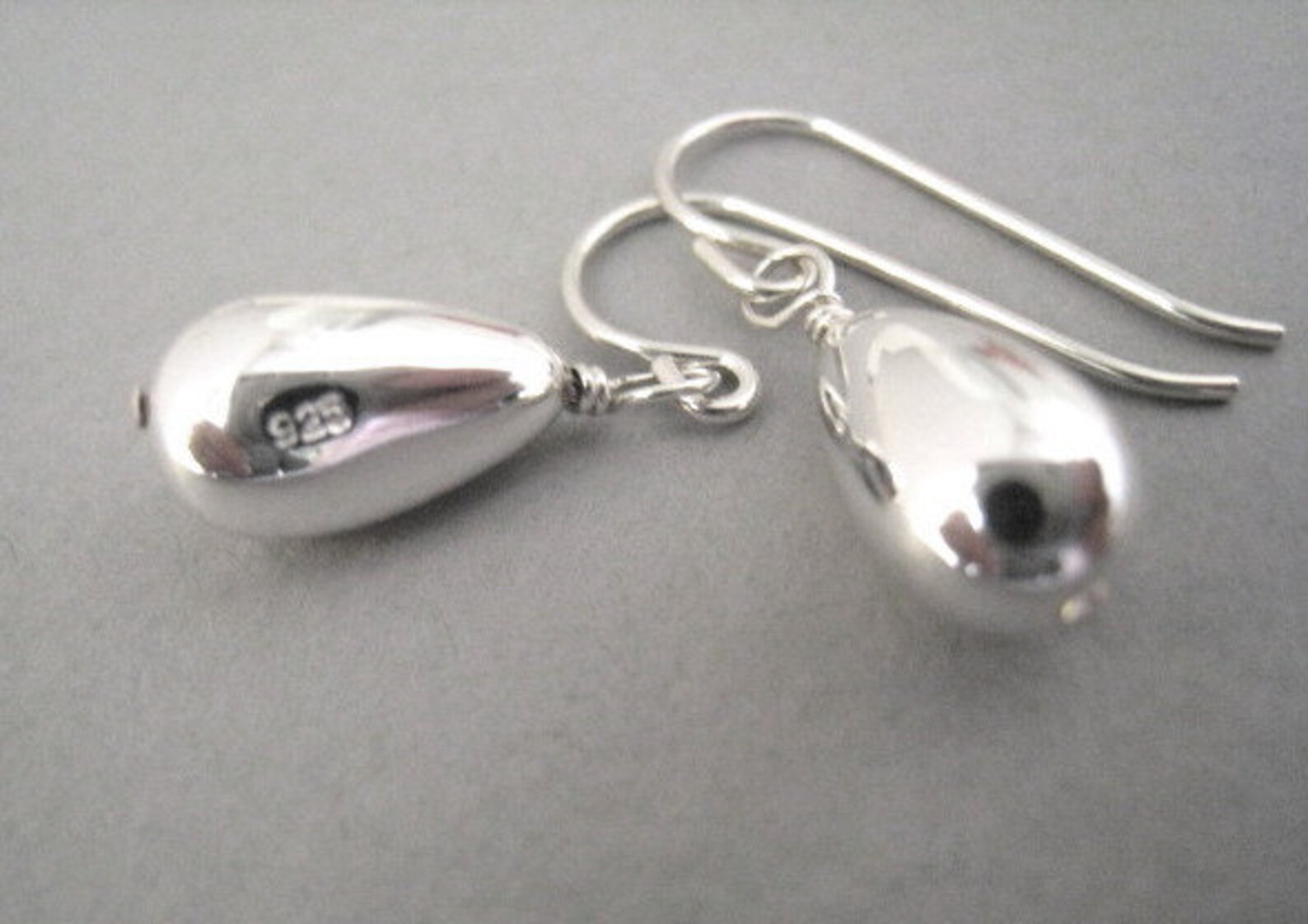 Sterling Silver Drop Earrings Minimalistic Sterling Drop | Etsy