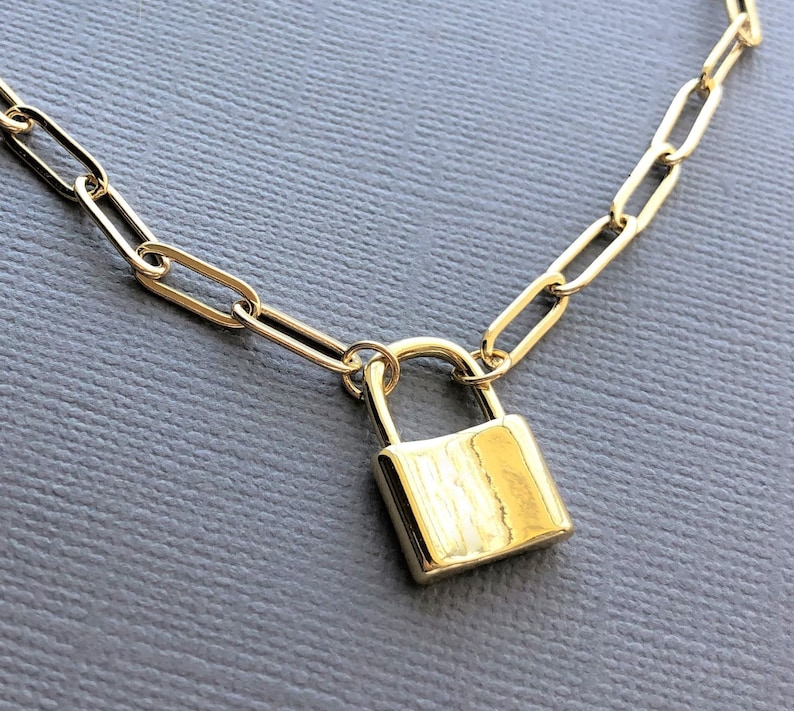 Gold Lock Necklace Lock Charm Necklace Lock Pendant - Etsy Gold Lock Necklace Lock Charm Necklace Lock Pendant - Etsy
