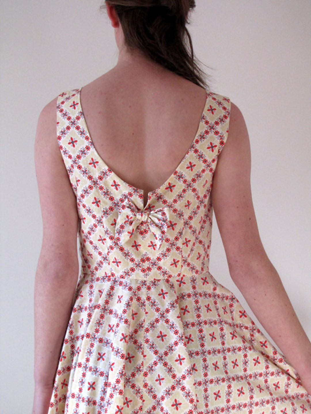Summer Print 1960s-style Day Dress - Etsy