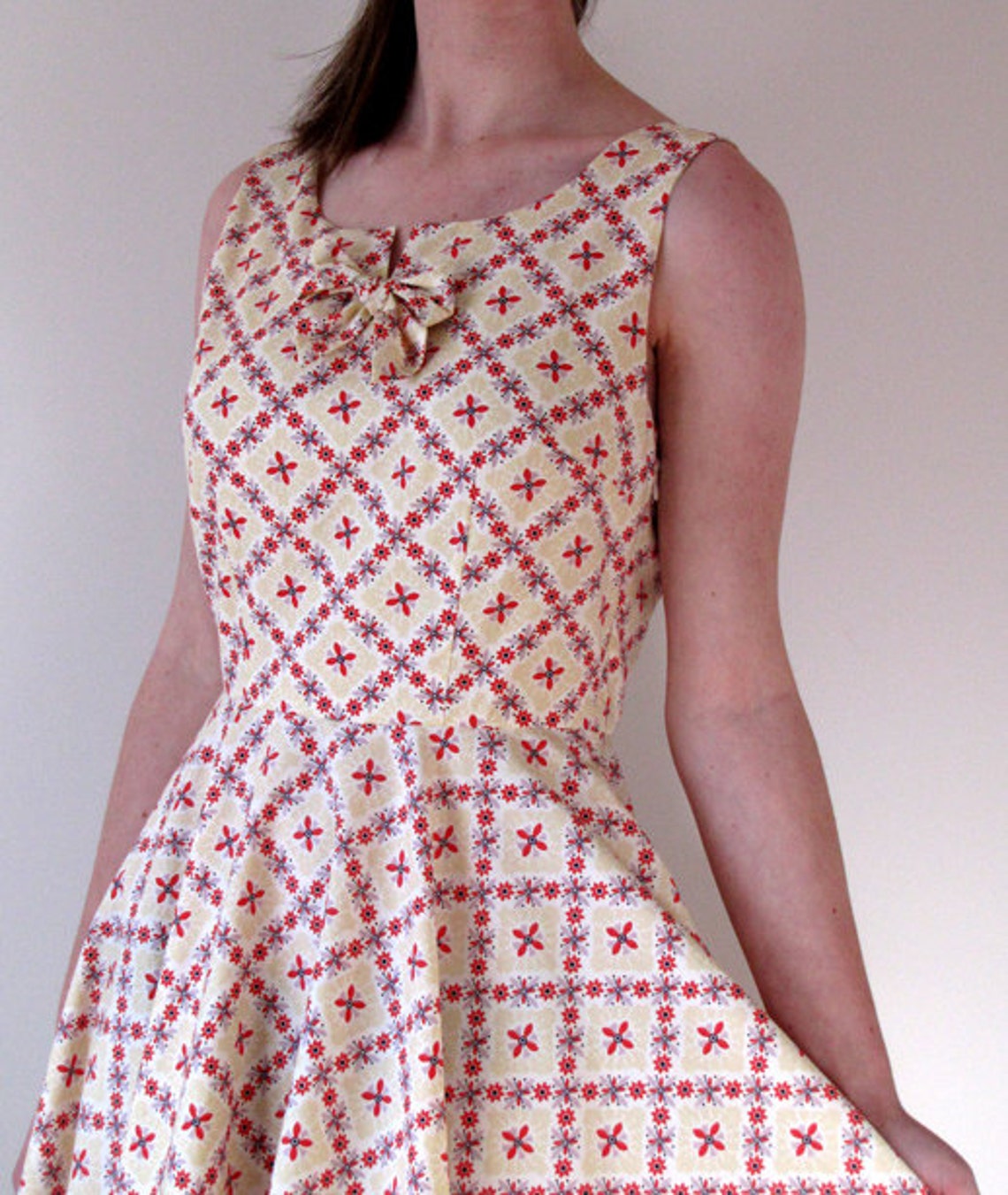Summer Print 1960s-style Day Dress - Etsy