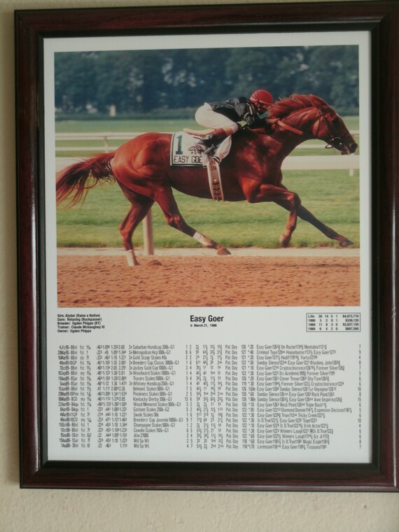 Easy Goer Lifetime Past Performance Framed Print | Etsy