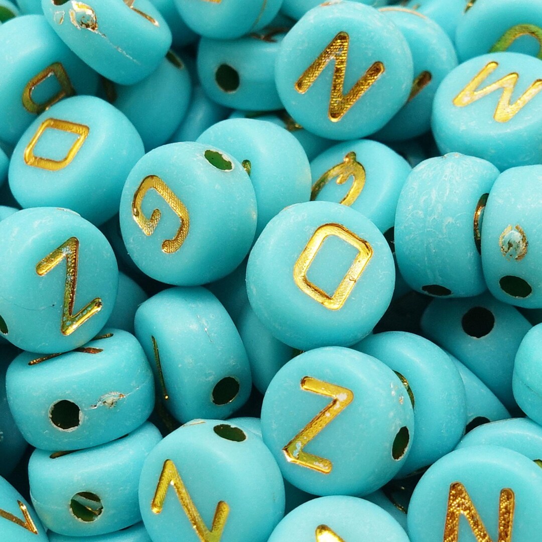 Letter Beads Mix Alphabet Letter Beads 7 Mm Acrylic Beads Colors: Matte ...