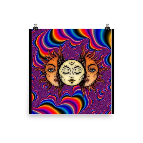 Trippy Sun Posters