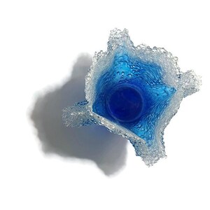 Glass Vase in Blue Ocean Splash: One-of-a-kind Art Glass Vase (7 ...