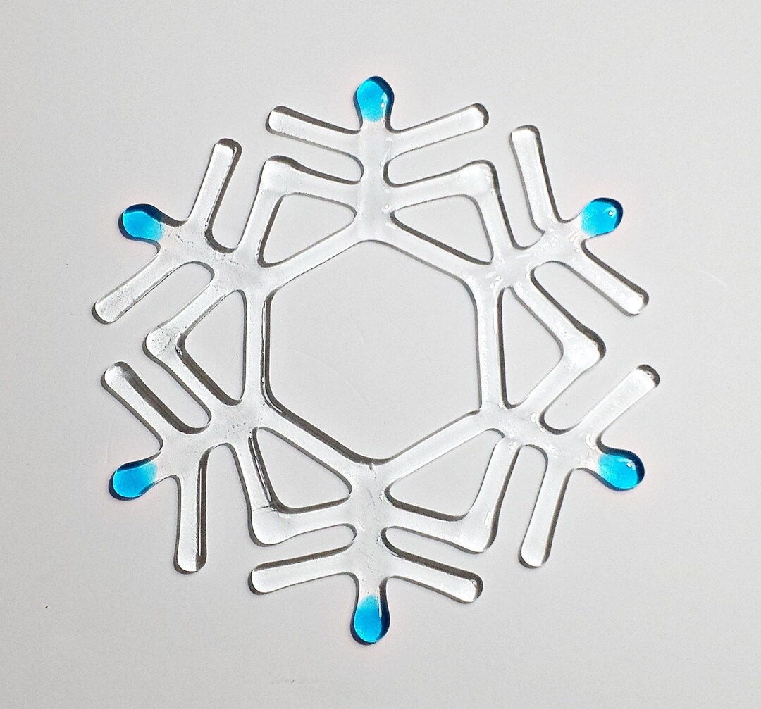 Extra-large Glass Snowflake Suncatcher - Contemporary Style - Large ...