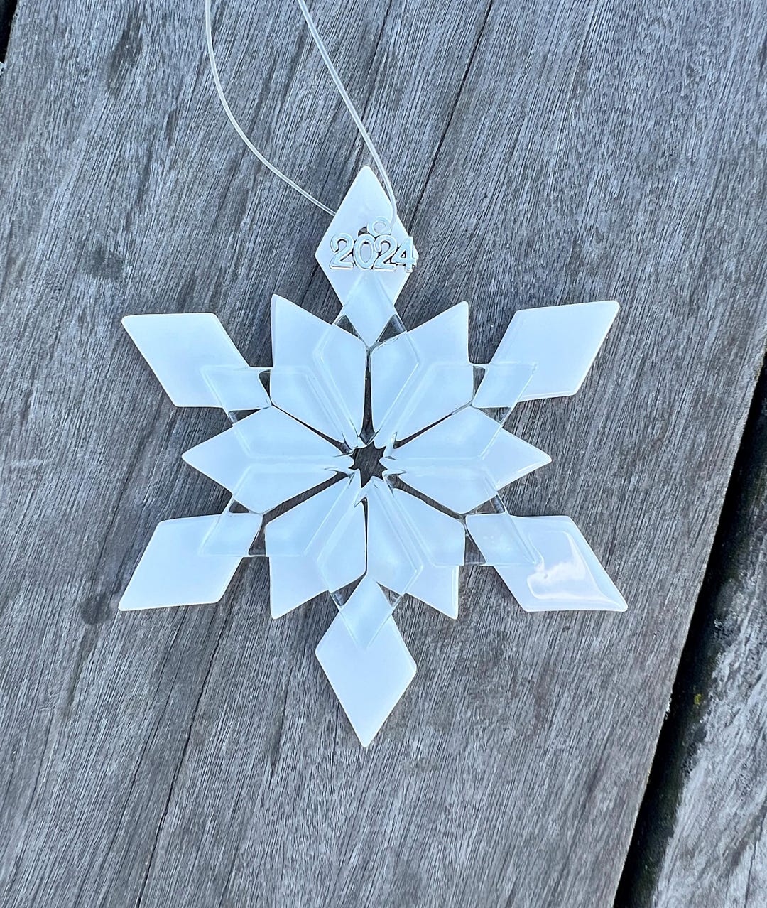 Glass Snowflake 2024 Snowflake Ornament Snowflake Suncatcher Handmade ...