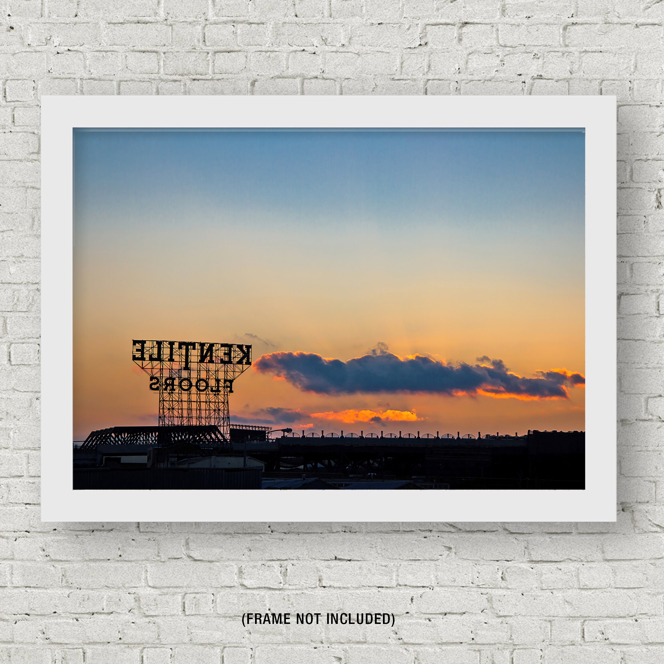 Kentile Sunset Photo – Brooklyn Art, Kentile Floors Sign Print - Etsy