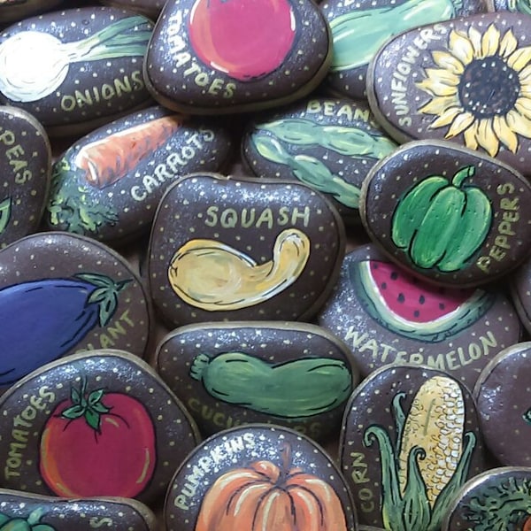 Vegetable Garden Rocks - Etsy