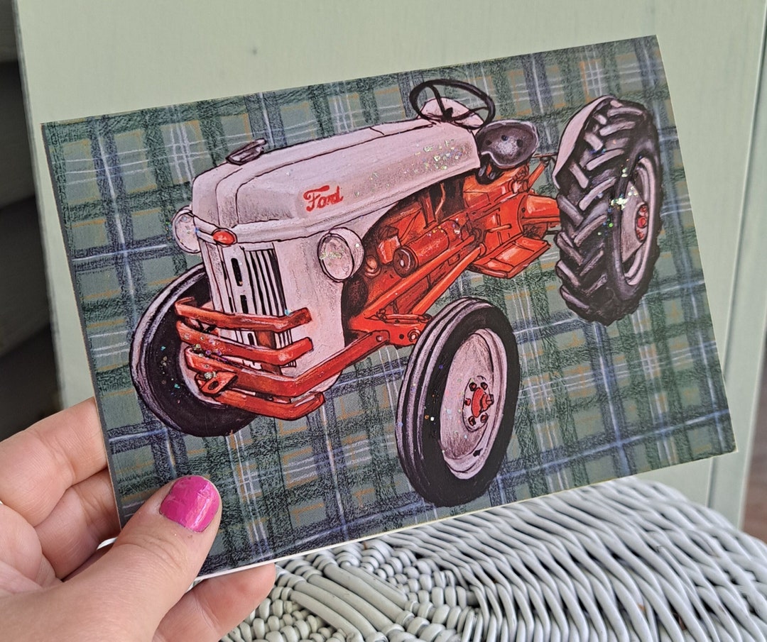 Grandpa's Tractor Greeting Card - Etsy